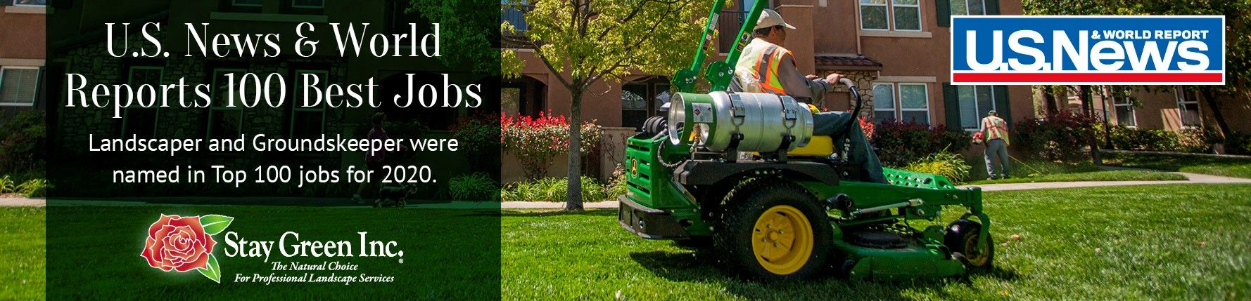 Landscaper and Groundskeeper were named in Top 100 jobs for 2019